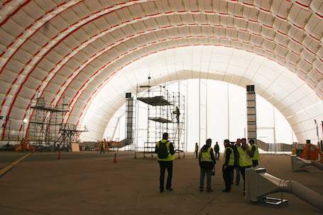 L’aéroport de Budapest implante un hangar gonflable - Aerobuzz