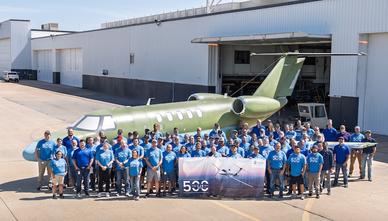 Sortie d’assemblage du 500ème Cessna Citation CJ4 - Aerobuzz